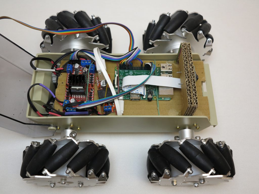 Raspberry Pi fertig aufgebauter Roboter mit Mecanum Rädern - Roboter ...